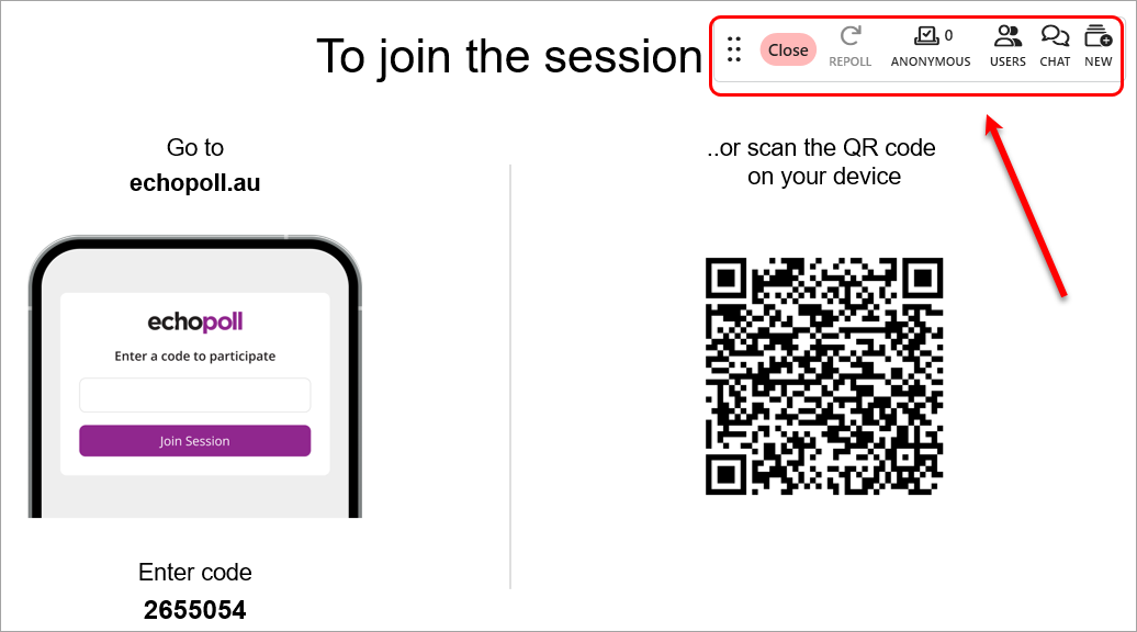 EchoPoll - Start and end your polling session (Original) - eLearning - University of Queensland